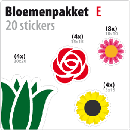 bloemen stickerpakket