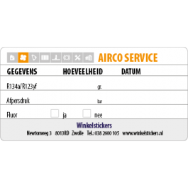 Onderhoudssticker airco service
