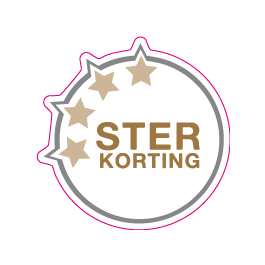Etalage ster kortingsticker