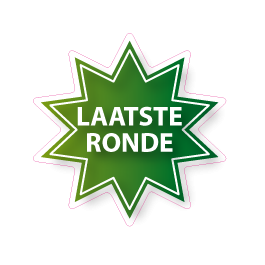 raamsticker met laatste ronde