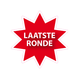 raamsticker met laatste ronde