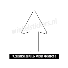 vloersticker pijlen recht zwart