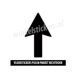 vloersticker pijlen recht zwart