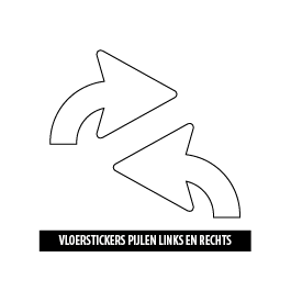 vloersticker pijlen recht zwart